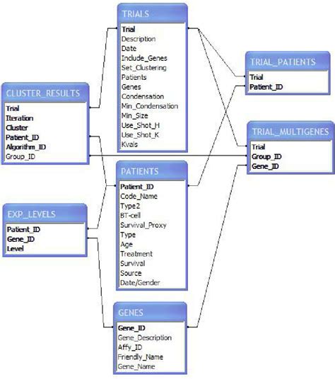 Figure B Database Schema Primary Keys Are Indicated In Bold