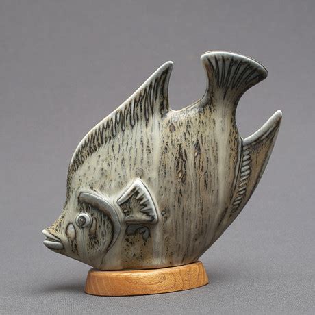 GUNNAR NYLUND Figurin Fisk stengods Rörstrand Keramik Porslin