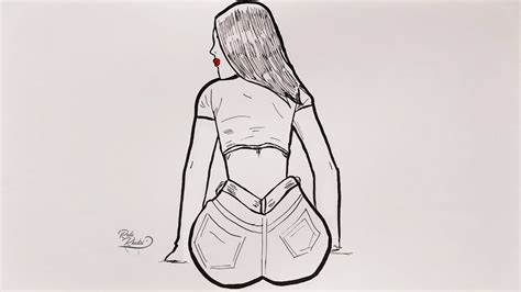 Comment Dessiner Une Fille Assise De Dos Etape Par Etape YouTube