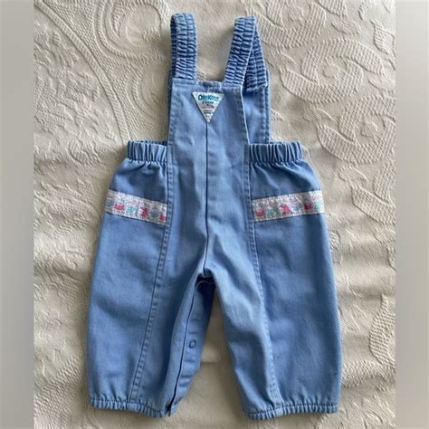 OshKosh B Gosh Bottoms Very Rare Vintage Blue Easter Bunny Osh Kosh