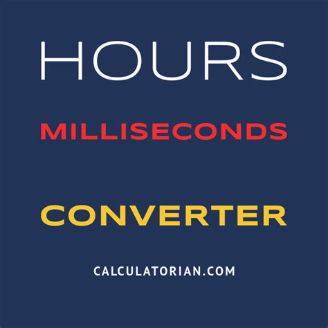 Convert From Hours To Milliseconds