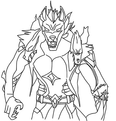 Coloriage Fortnite Mythes Et Mortels Cerb Re