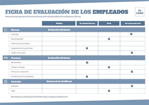 Formato Evaluación de Desempeño Laboral Excel Gratis Plantilla y
