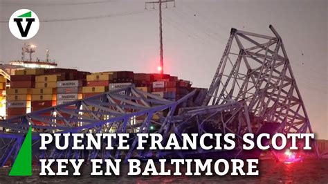 Así ha quedado tras el derrumbe el puente Francis Scott Key en