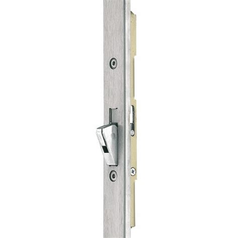 Serrure 3 points pêne dormant et demi tour têtière inox 24 mm