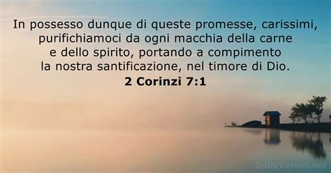 11 Giugno 2024 Versetto Della Bibbia Del Giorno 2 Corinzi 7 1