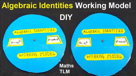 algebraic identities working model math s project tlm diy diy pandit science projects