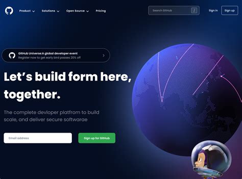 Github Landing Page By Harsh Singh On Dribbble