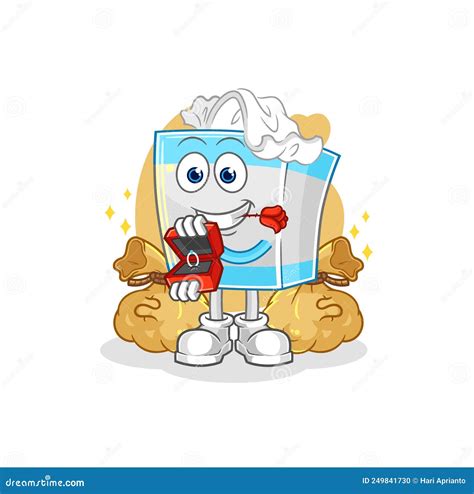 Caja De Tejidos Propuesta Con Anillo Vector De Mascota De Dibujos