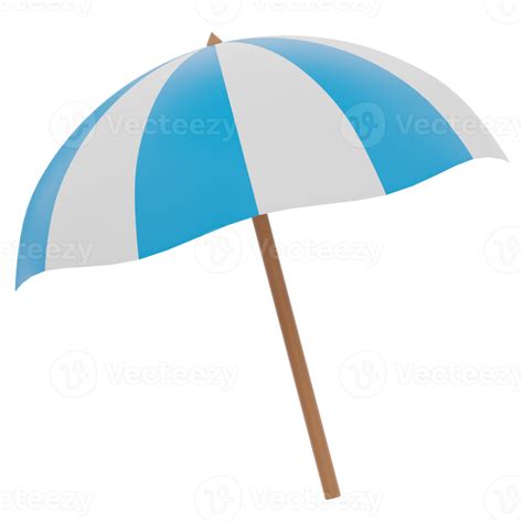 Beach Umbrella 3D Illustration 10794778 PNG