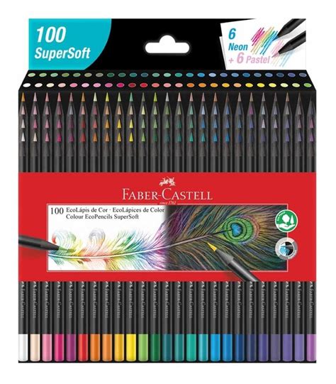 Lápis De Cor 100 Cores Supersoft Faber Castell Parcelamento sem juros