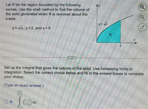 solved let r be the region bounded by the following curves