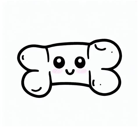 Coloriage Un Os de Chien Très Mignon télécharger et imprimer gratuit