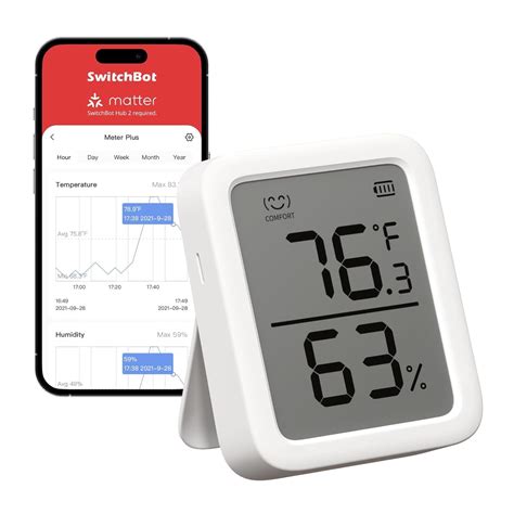 SwitchBot Thermometer Hygrometer Bluetooth Indoor Humidity Meter And