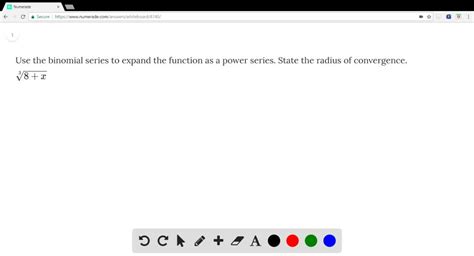 solved use a binomial series to find the maclaurin series for the given function determine the