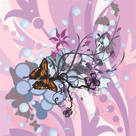 Fondo floral abstracto ilustración del vector Ilustración de silueta