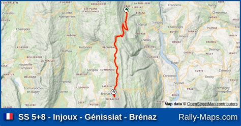 SS 5 8 Injoux Génissiat Brénaz stage map Rallye National