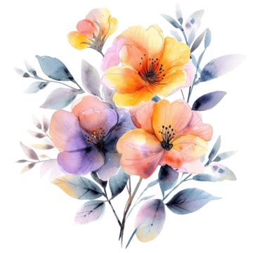 Watercolor Bouquet Flower Watercolor Watercolor Flower Bouquet