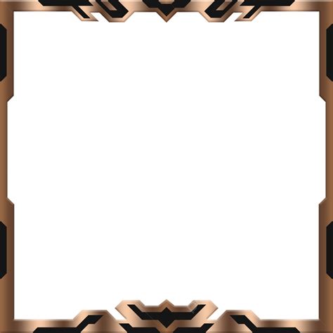 Golden Square Border Twitch Live Stream Overlay Webcam Panel Frame