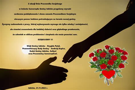 Życzenia z okazji DNIA PRACOWNIKA SOCJALNEGO Urząd Gminy w Izbicku
