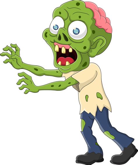 Zumbi De Desenho Animado Isolado No Fundo Branco 6605511 Vetor No Vecteezy