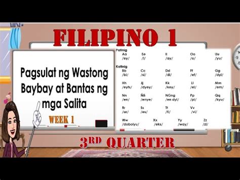 Filipino 1 Pagsulat Ng Wastong Baybay At Bantas Ng Mga Salita YouTube
