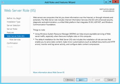 installation d iis 8 sur windows server 2012 microsoft learn