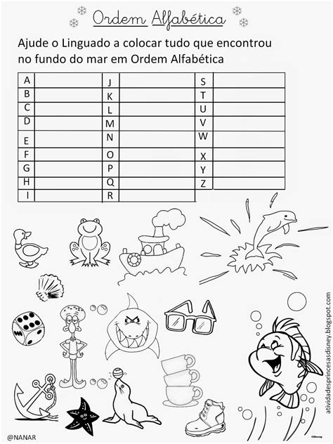 Ordem Alfab Tica Ideias Atividades Escolares