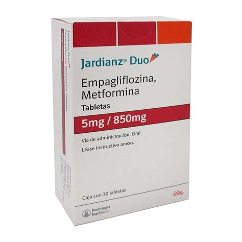 Jardianz duo 5 mg 850 mg 30 tabletas Walmart en línea