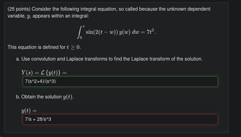 Solved 25 Points Consider The Following Integral Equa