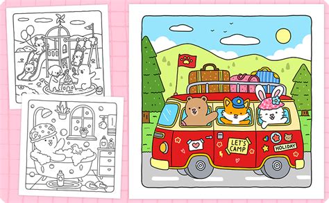 Amazon Fuzzy Friends Super Cute Coloring Book For Adults And
