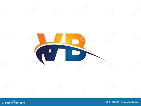 Initial Monogram Letter V B Logo Design Vector Template Stock Vector