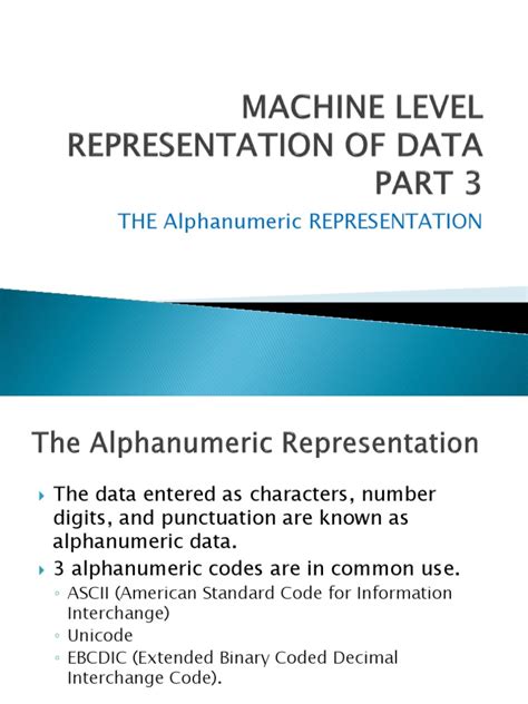 machine level representation of data part 3 pdf binary coded decimal mathematical notation