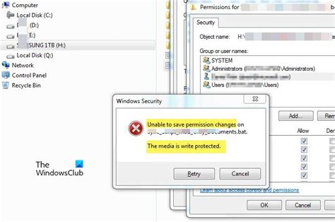 Unable To Save Permission Changes Access Is Denied In Windows 11