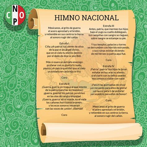 FREE Himno Nacional Mexicano Completo Letra Imprimible 52 OFF