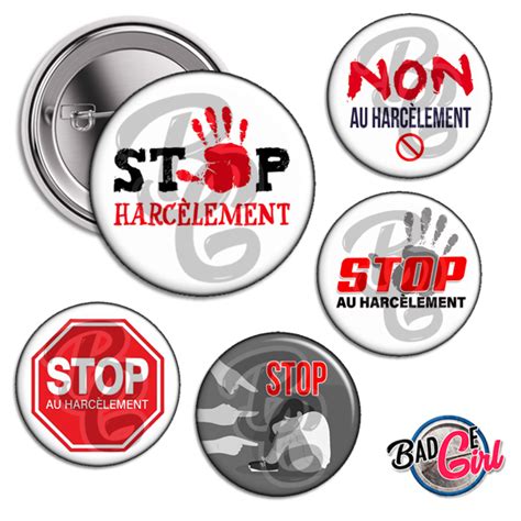Images Stop harcèlement Badge à imprimer BadgeGirl