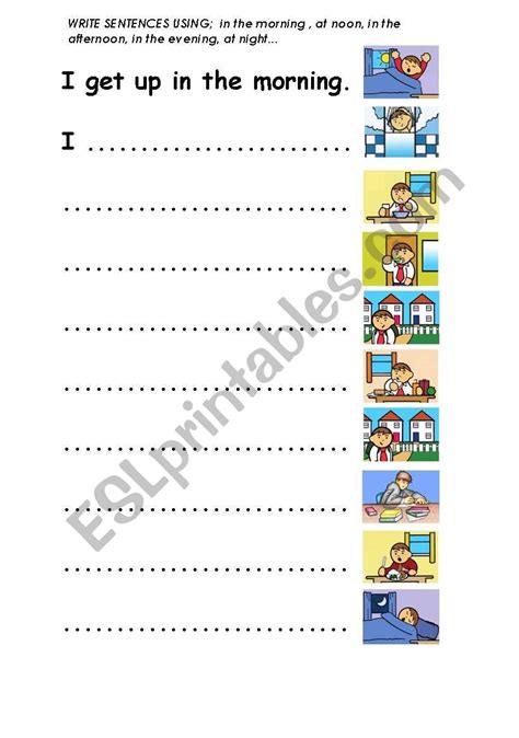 Daily Routine Esl Game Esl Powerpoint Worksheet Of The