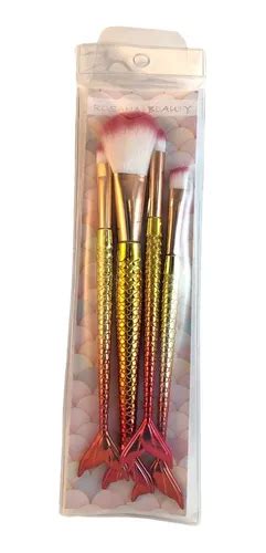 Paquete De 4 Brochas De Sirena Maquillaje Meses sin interés