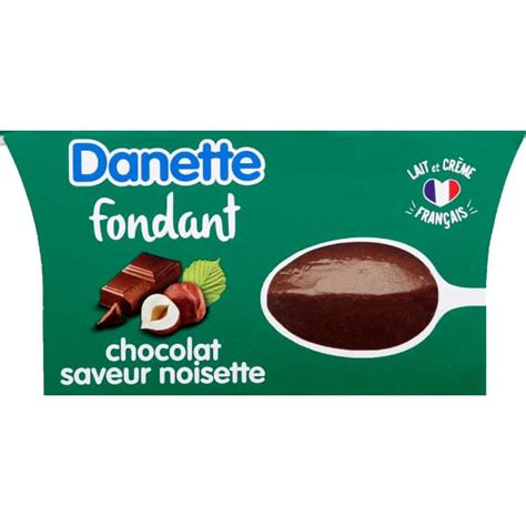 DANETTE Danette Fondant Choc Noisette 4x100g Monoprix Fr