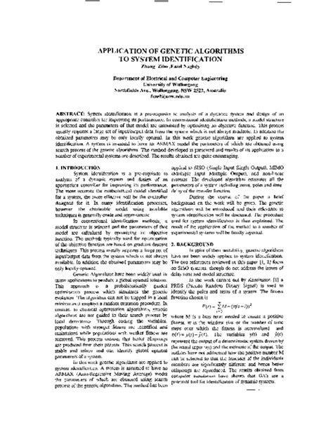 pdf deterministic mutation based algorithm for model structure selection in discrete time
