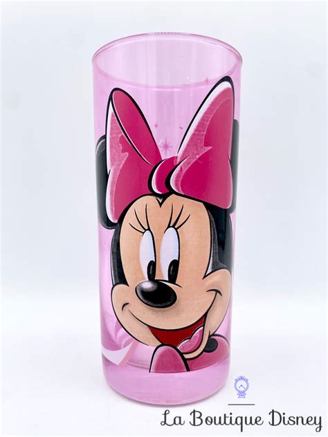 Verre Minnie Mouse Portrait Disneyland Paris Disney Rose Vaisselle