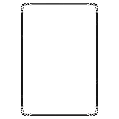 A Paper Size Swirl Ornate Border Borders A Border Paper Png