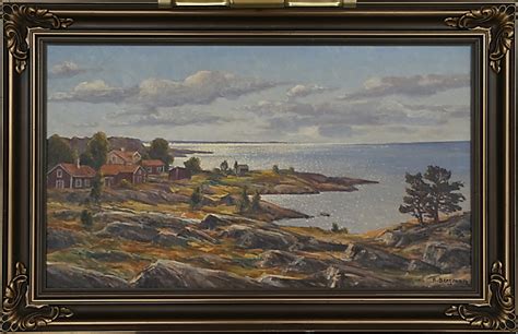 OLJA på duk signerad Karl Bergman Konst Måleri Auctionet