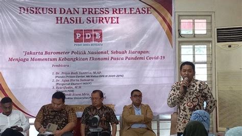 Survei PDB Mayoritas Masyarakat DKI Jakarta Puas Kinerja Anies Riza