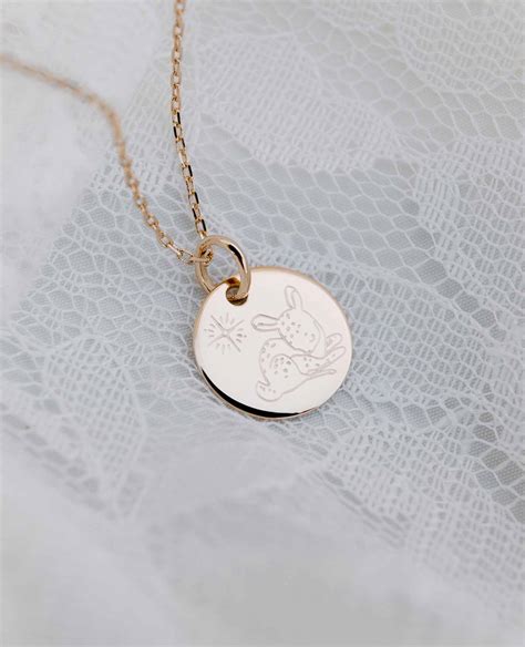 Médaille de baptême animal Faon Aismée