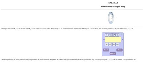 Solved Set Problem Nonuniformly Charged Ring Chegg