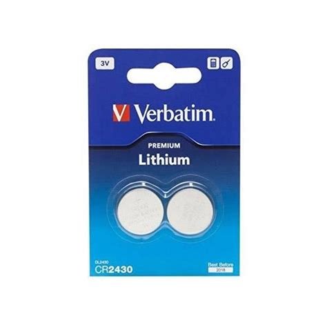 Piles VERBATIM Pile Bouton Au Lithium CR2430 Pack De 2 Cdiscount