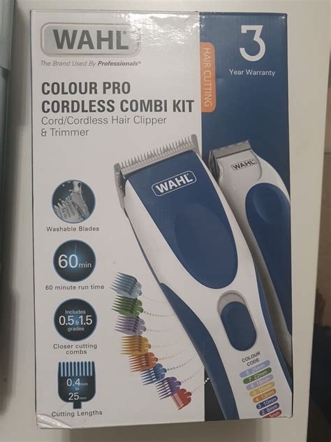 Wahl Colour Pro Cordless Combi Kit Hair Clippers For Men Head Shaver