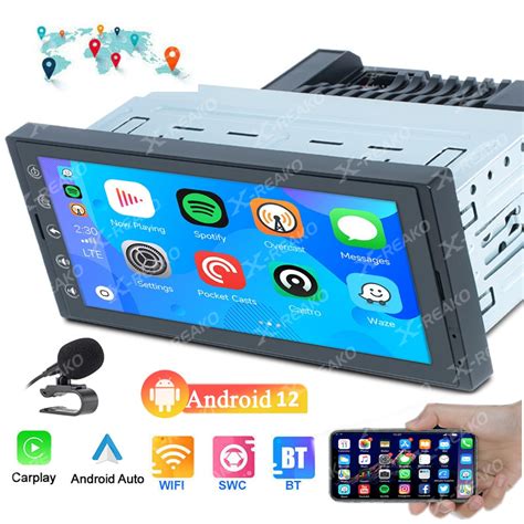 X REAKO Carplay 1 Din 6 9 Inch Car Radio Stereo Andriod 12 Car