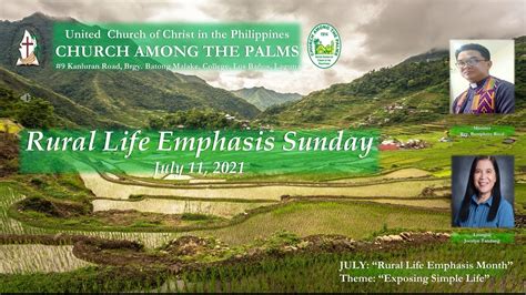 Uccp Church Among The Palms Rural Life Emphasis Worship Service July